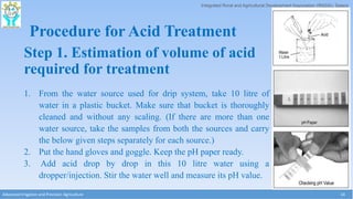 Chemical treatment for drip irrigation | PPTX