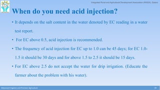 Chemical treatment for drip irrigation | PPTX