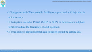 Chemical treatment for drip irrigation | PPTX