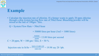 Chemical treatment for drip irrigation | PPTX