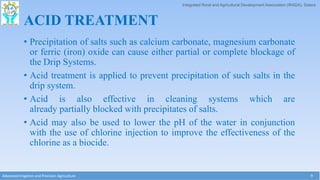 Chemical treatment for drip irrigation | PPTX