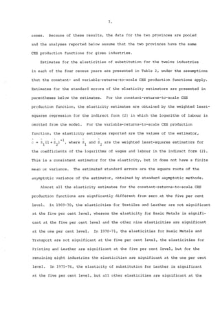 Estimation of Elasticities of Substitution for CES Production Functions using Aggregative Data | PDF