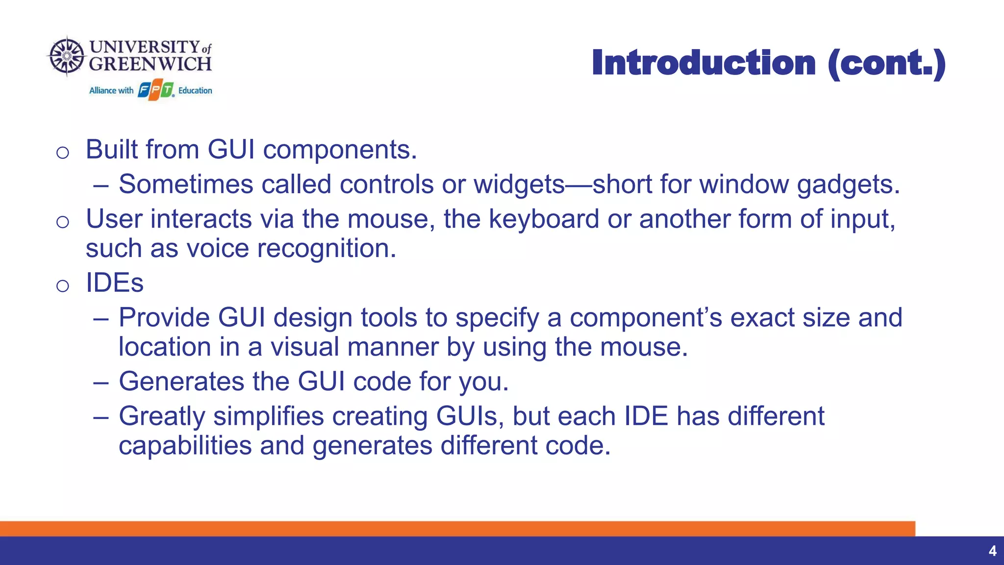 28-GUI application.pptx.pdf | Operating Systems | Computer Software and Applications