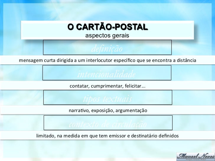 O cartão postal