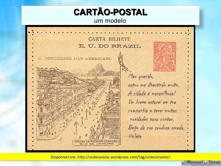O cartão postal