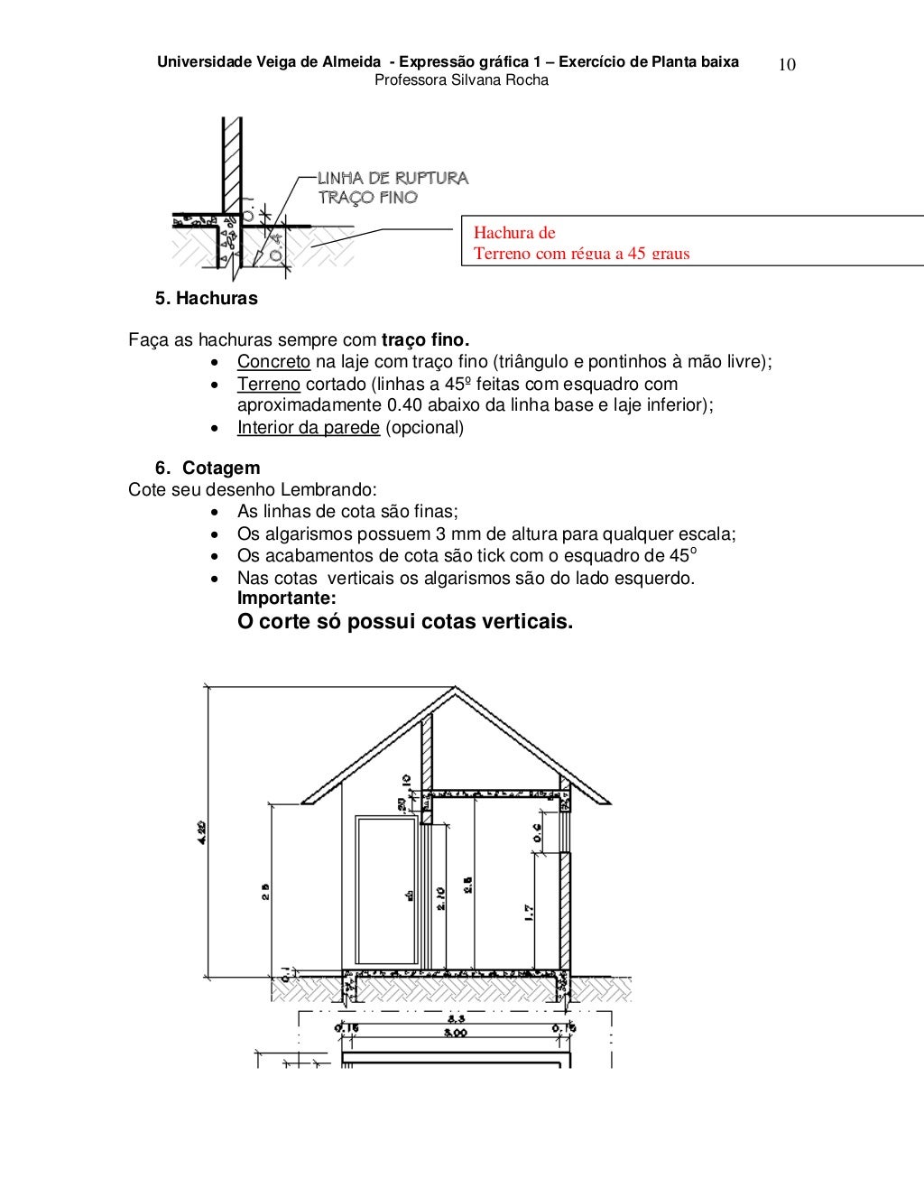 28 planta baixa e corte- passo a passo