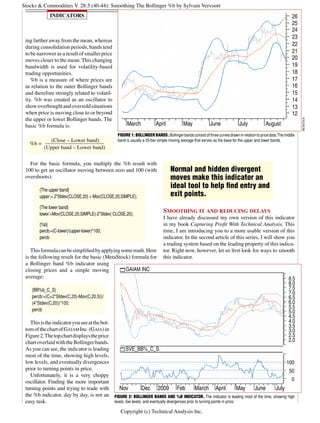 Smoothing the Bollinger %b | PDF