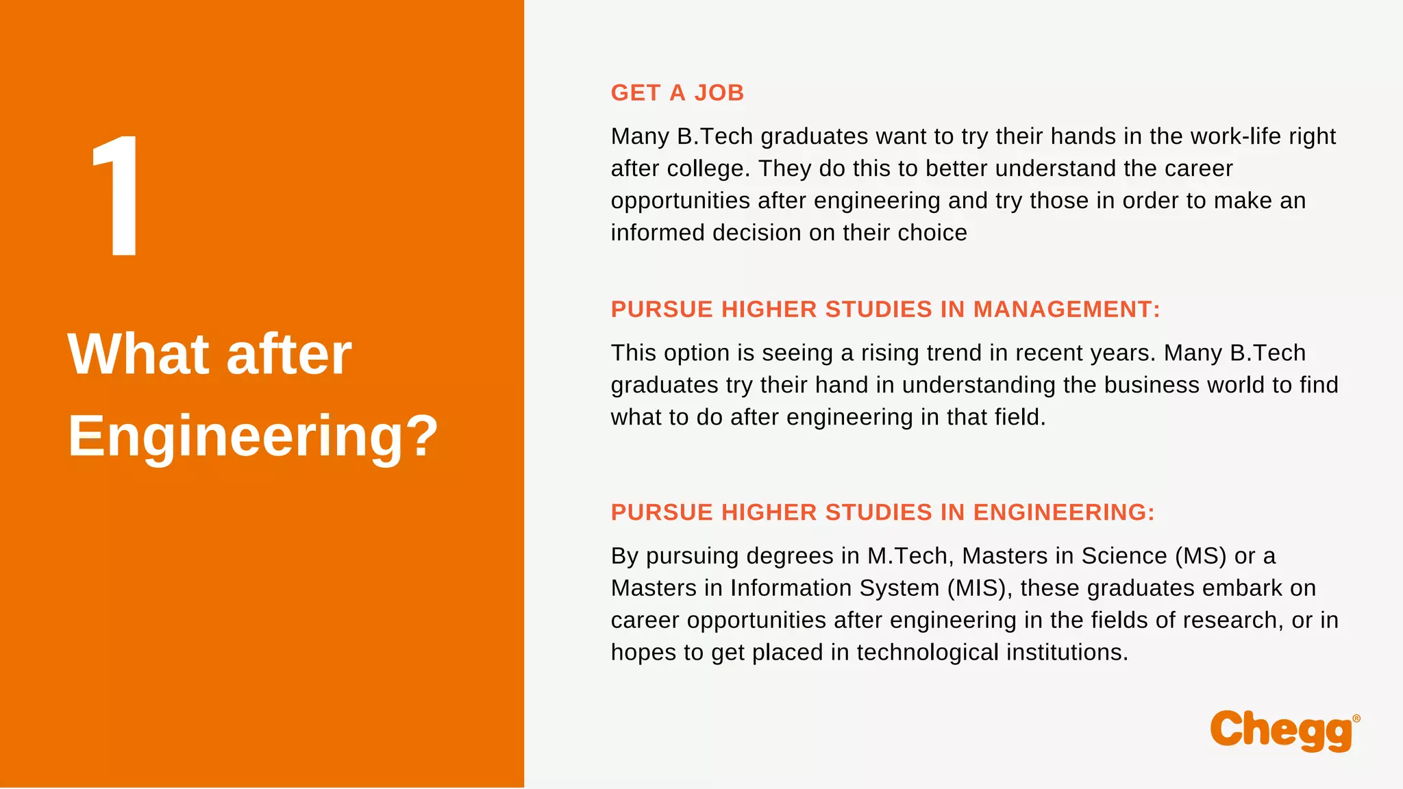 CAREER OPTIONS FOR ENGINEERING | PPT