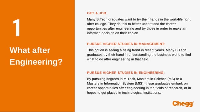 CAREER OPTIONS FOR ENGINEERING | PPT | Free Download