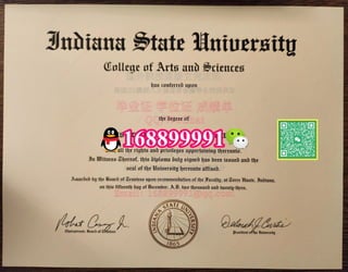 Indiana State University degree offer diploma Transcript | PDF ...