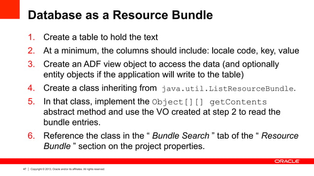 Oracle ADF Architecture TV - Design - Designing for Internationalization | PPT