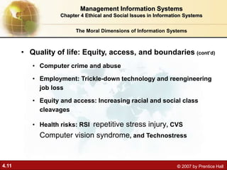 Ethicia and social issues in Information system | PPT