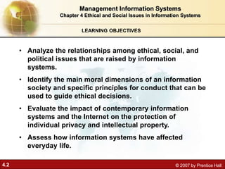 Ethicia and social issues in Information system | PPT