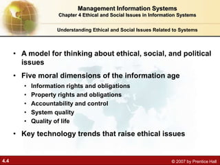 Ethicia and social issues in Information system | PPT