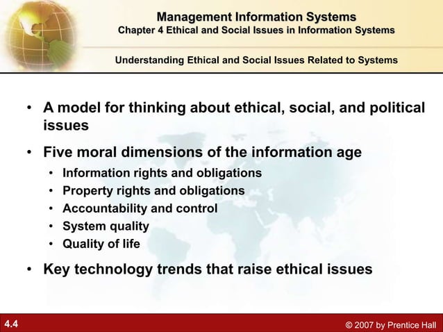 Ethicia and social issues in Information system | PPT