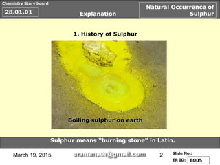Occurence of Sulphur | PPT
