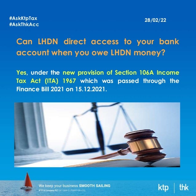 new power to lhdn direct access taxpayer's bank accounts | PPTX