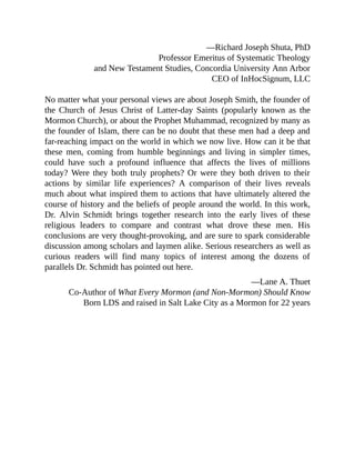 The American Muhammad Joseph Smith Founder Of Mormonism Alvin J Schmidt ...