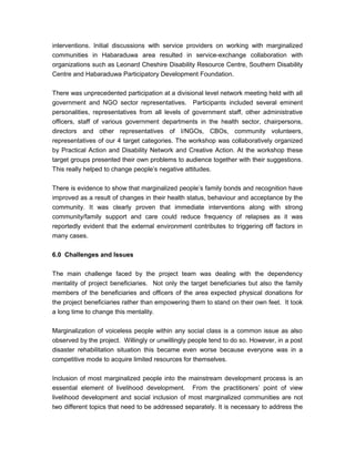 Livelihood development most marginalized people | DOC | Non-Profit ...