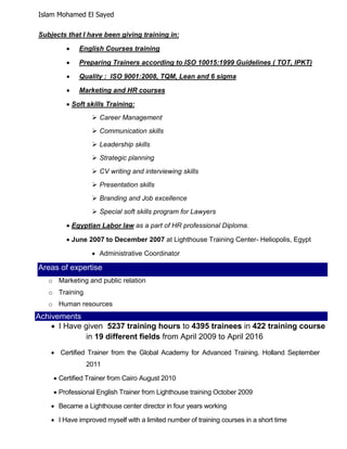 Islam Mohamed s Resume | PDF