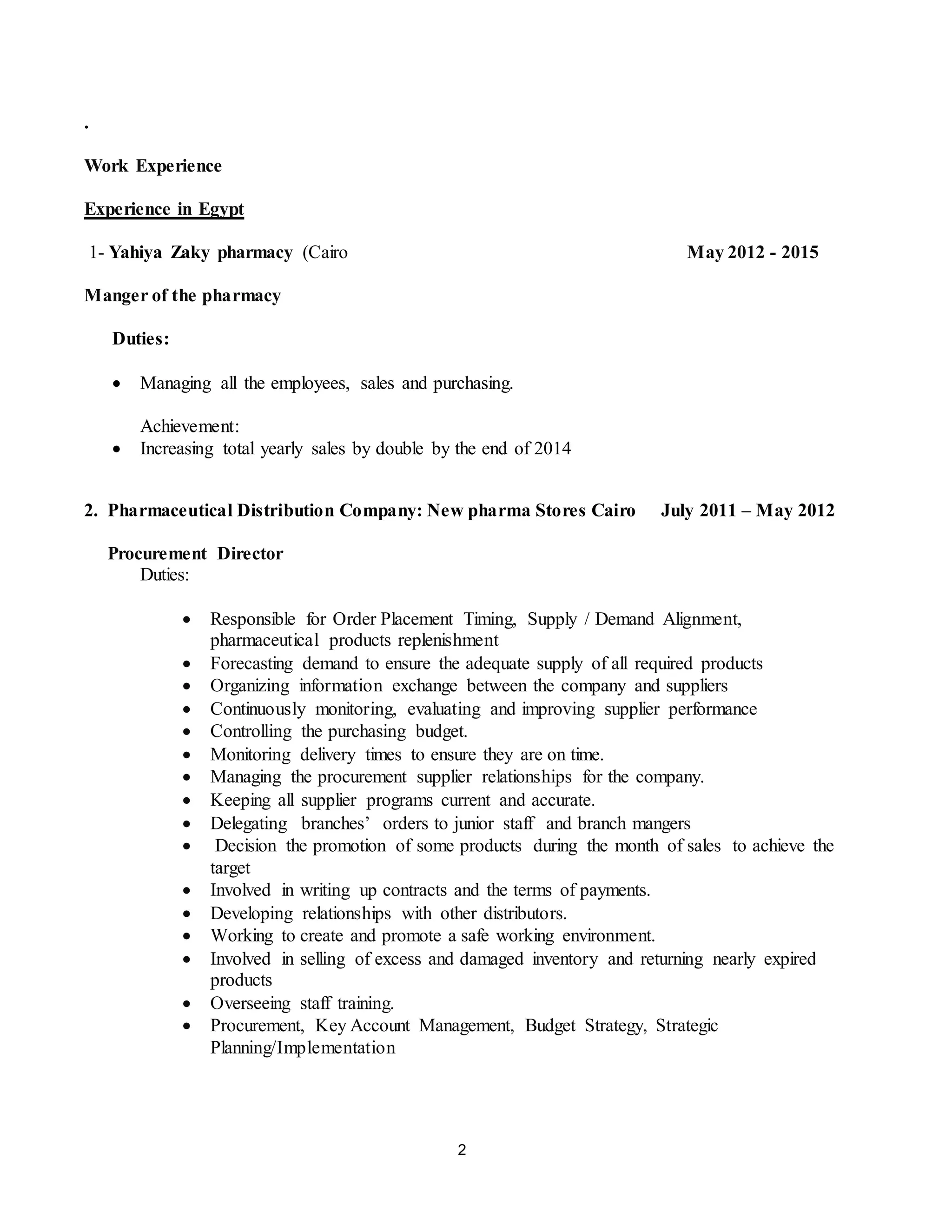 samia elwakil resume 2015 | PDF