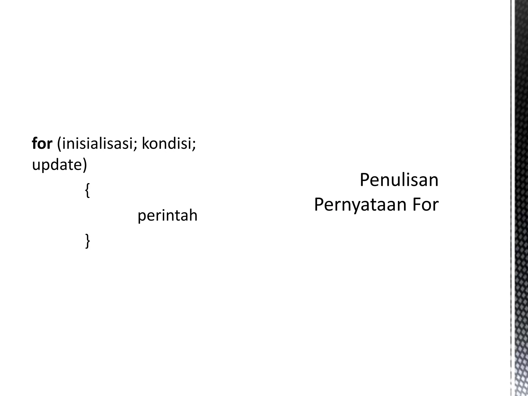 Struktur Kontrol Perulangan Pada Java | PPT