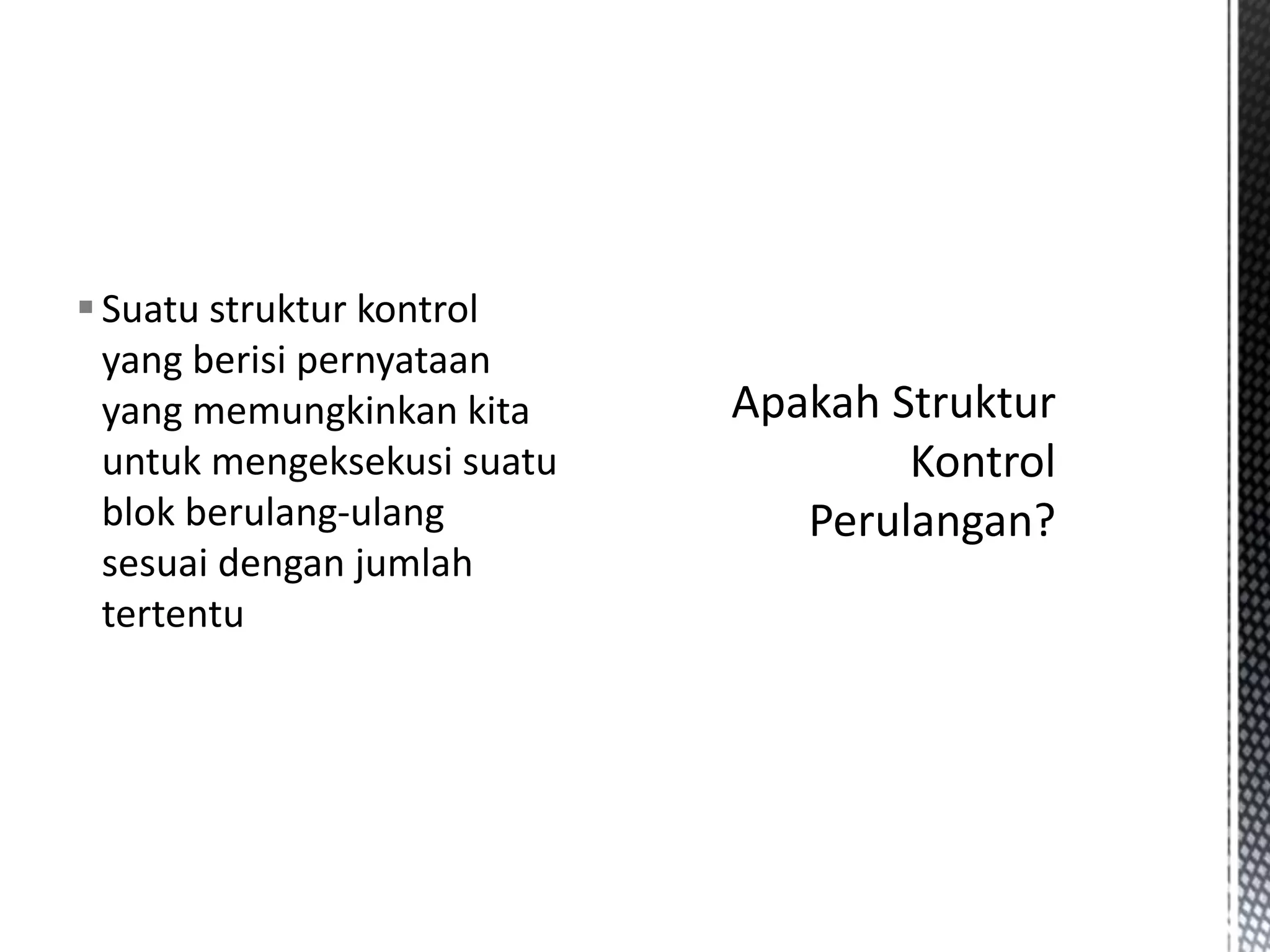 Struktur Kontrol Perulangan Pada Java | PPT