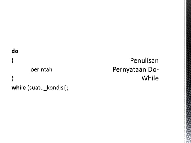 Struktur Kontrol Perulangan Pada Java | PPT