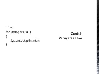 Struktur Kontrol Perulangan Pada Java | PPT