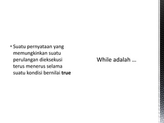 Struktur Kontrol Perulangan Pada Java | PPT