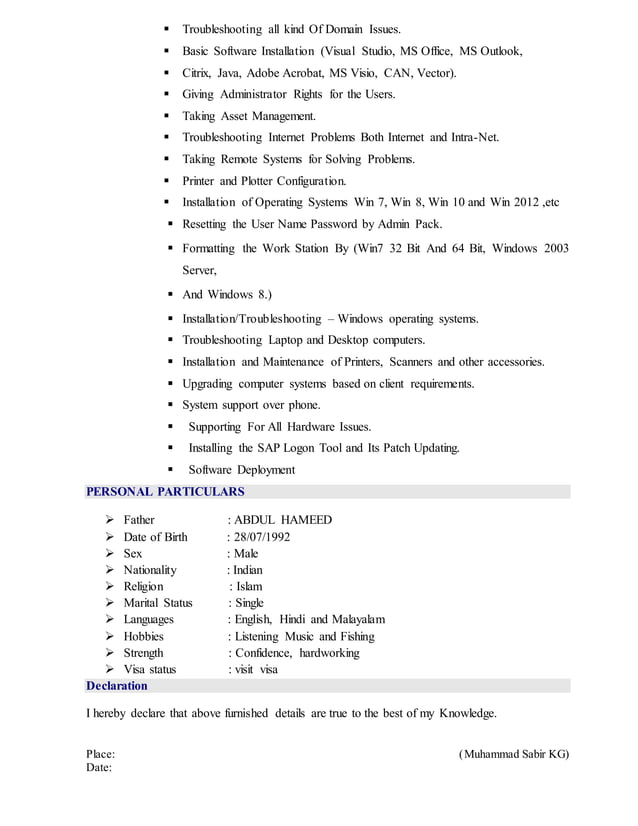 Updated Resume | DOCX | IT and Internet Support | Internet