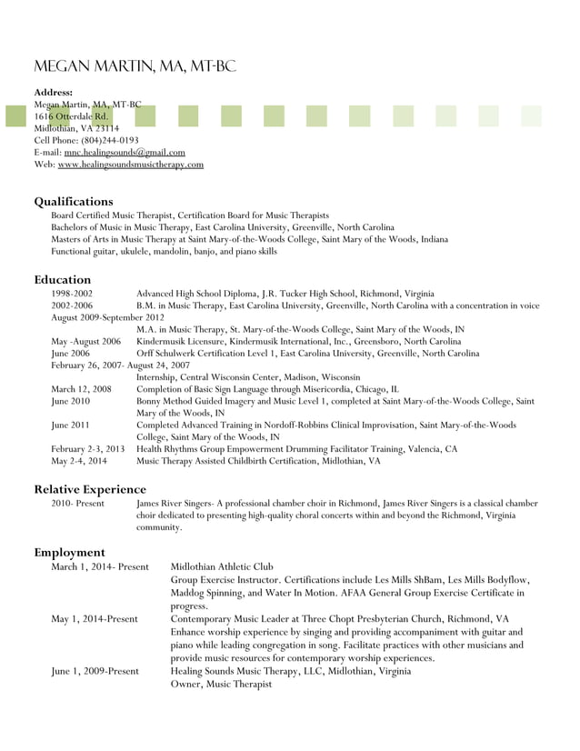 Megan Martin Resume | PDF