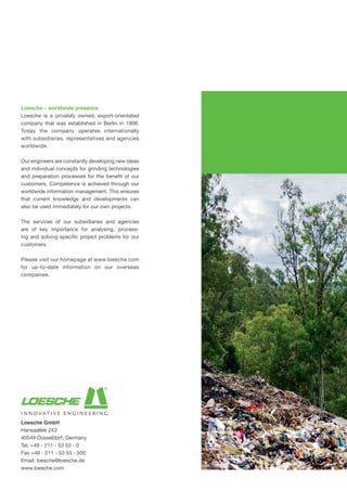 LOESCHE Waste Conditioning | PDF | Environmental Services Industry ...