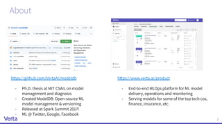 Model Monitoring at Scale with Apache Spark and Verta | PPT