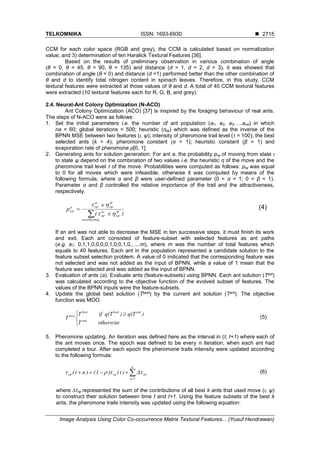 Image Analysis using Color Co-occurrence Matrix Textural Features for Predicting Nitrogen ...