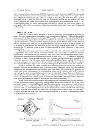 Implementation of NN controlled DVR for Enhancing The Power Quality By Mitigating Harmonics | PDF