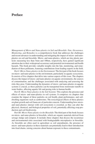 Management Of Micro And Nanoplastics In Soil And Biosolids Sartaj Ahmad ...