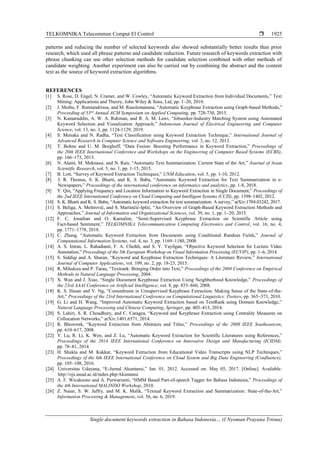 Single document keywords extraction in Bahasa Indonesia using phrase chunking | PDF | Computing ...