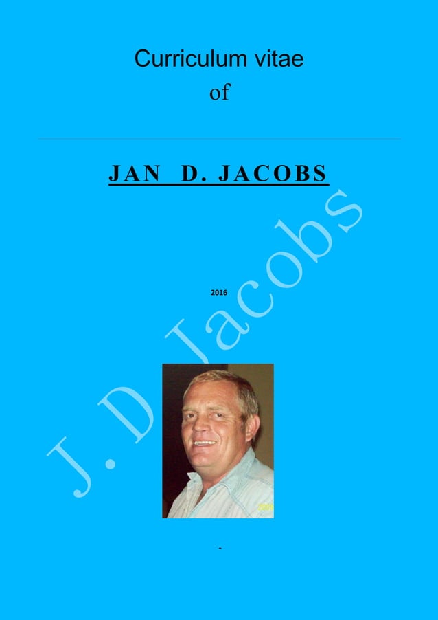 CV of Jan Jacobs | PDF | Commercial Trucks | Auto Body Styles