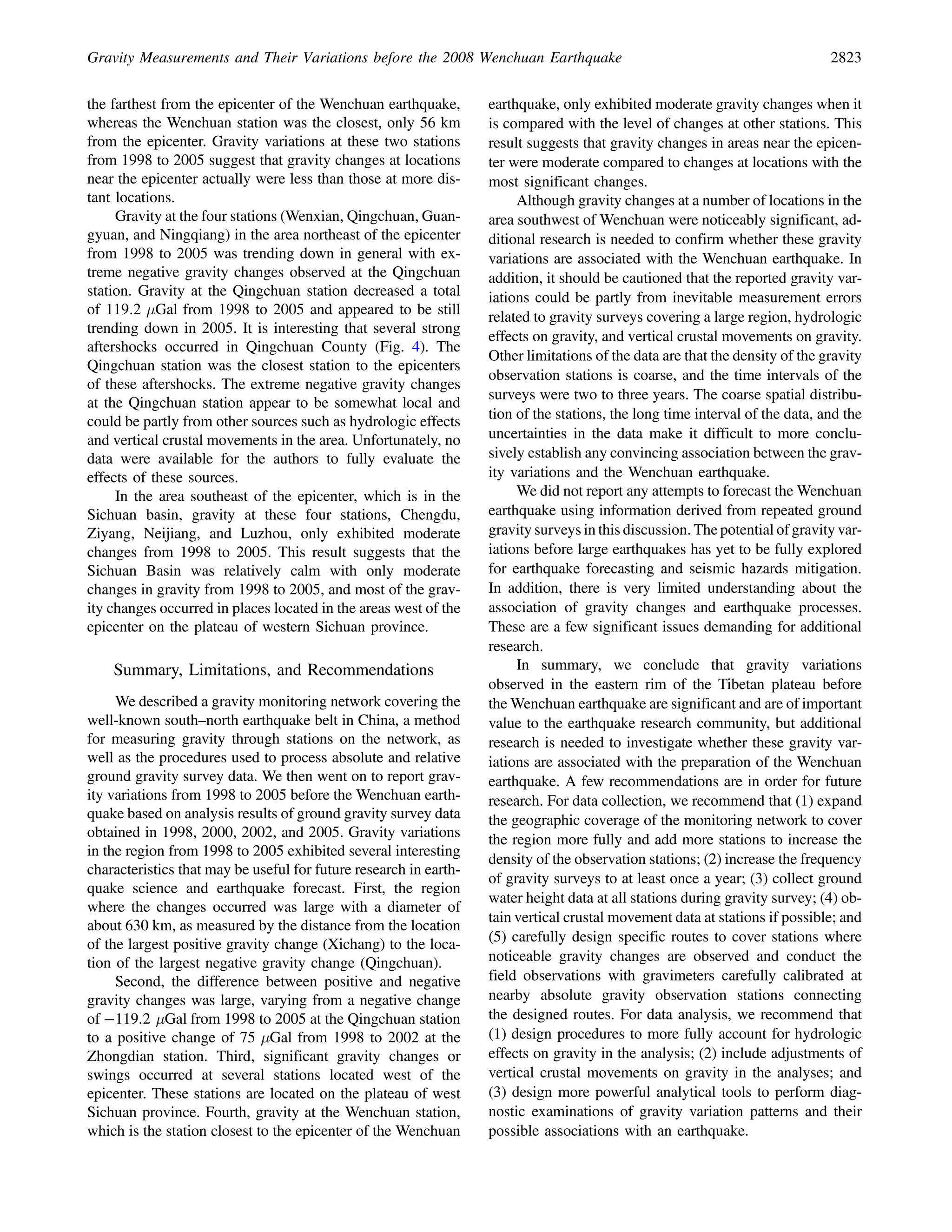 Gravity Predictions for Earthquakes | PDF