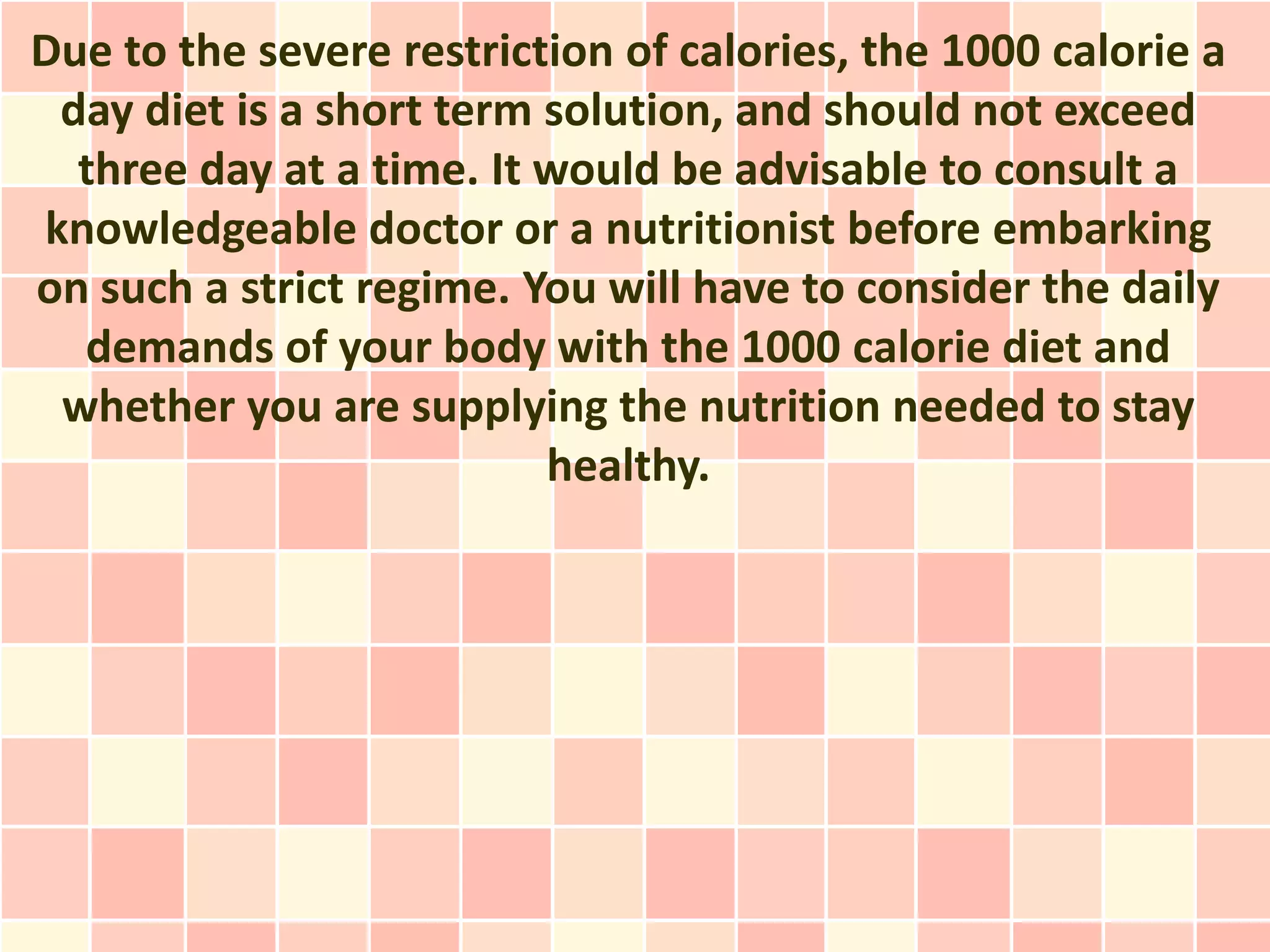 1000 Calorie Diet Menu With Meal Plan | PPTX