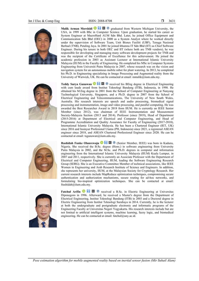 Pose estimation algorithm for mobile augmented reality based on inertial sensor fusion | PDF | 3 ...