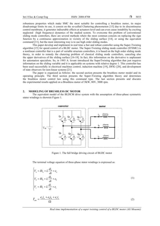Real time implementation of a super twisting control of a BLDC motor | PDF
