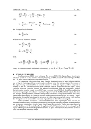 Real time implementation of a super twisting control of a BLDC motor | PDF