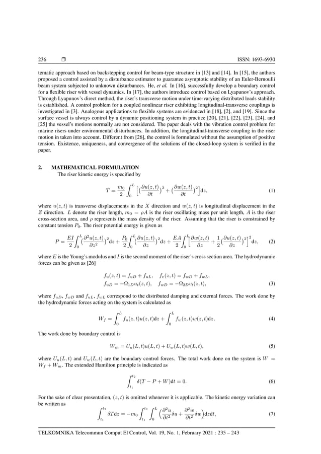 Vibration attenuation control of ocean marine risers with axial ...