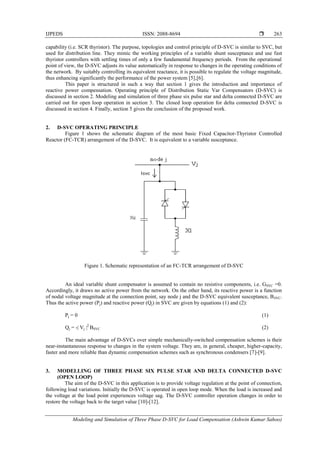 Modeling and Simulation of Three Phase D-SVC for Load Compensation | PDF
