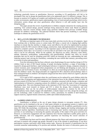 Review on gamification in children computer interaction (CCI) for persona modelling | PDF