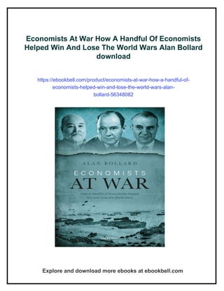 Economists At War How A Handful Of Economists Helped Win And Lose The ...