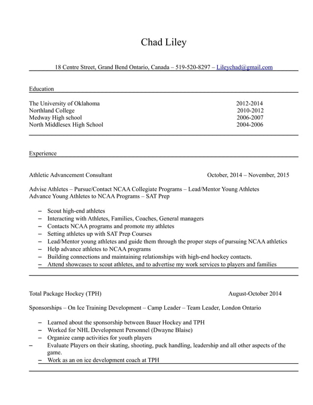 Chad Liley 2016 resume | PDF