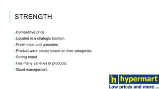 SWOT ANALYSIS OF HYPERMART JOGJA CITY MALL | PPTX